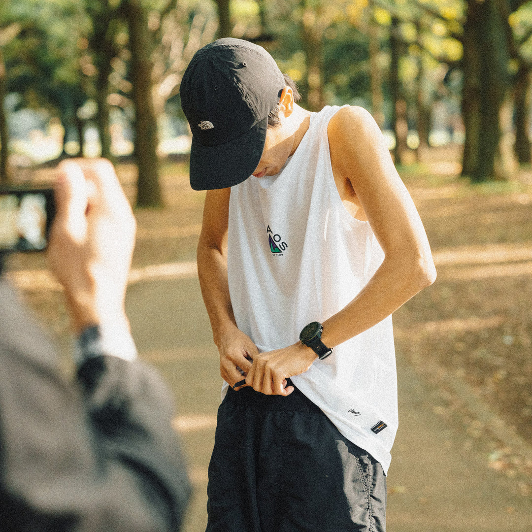 CHAOS Nostalgic Racing CORDURA Sleeve-less Tee -purple- – Runtrip Store