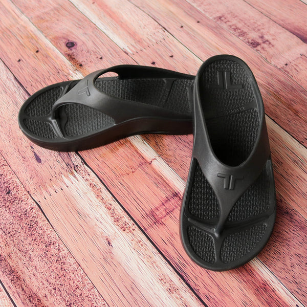 TELIC Recovery Sandals (Teric) FLIPFLOP (Black) | Runtrip Store